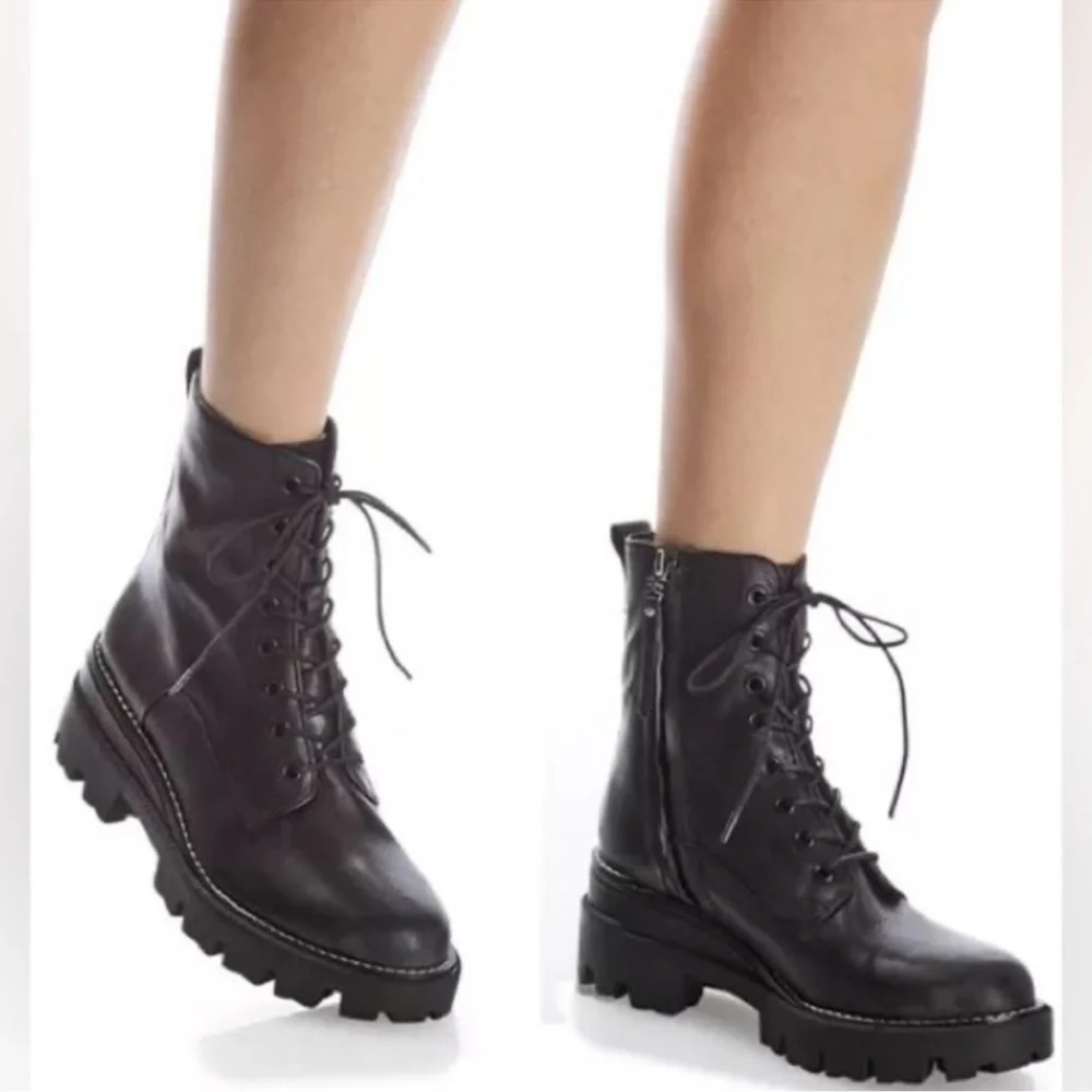 Sam Edelman | Shoes | Sam Edelman Garret Chunky Leather Combat Boots ...